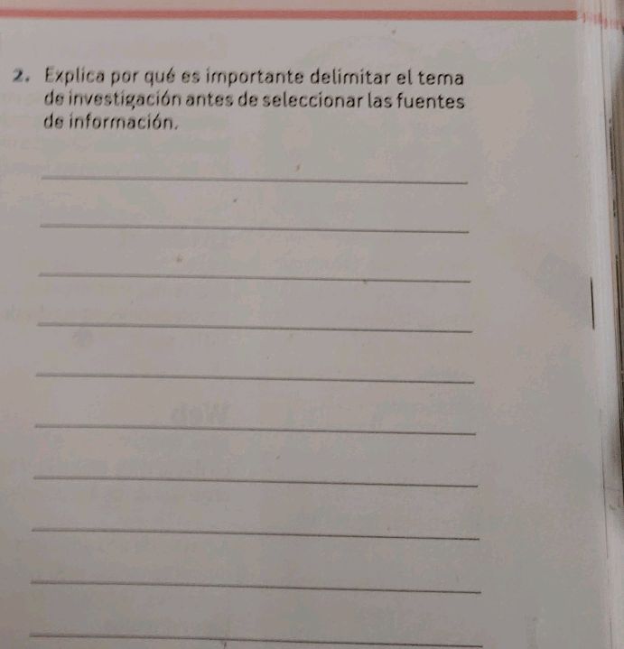 2. Explica por qué es importante delimitar | StudyX