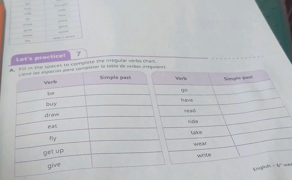 A. Fill in the spaces to complete the | StudyX