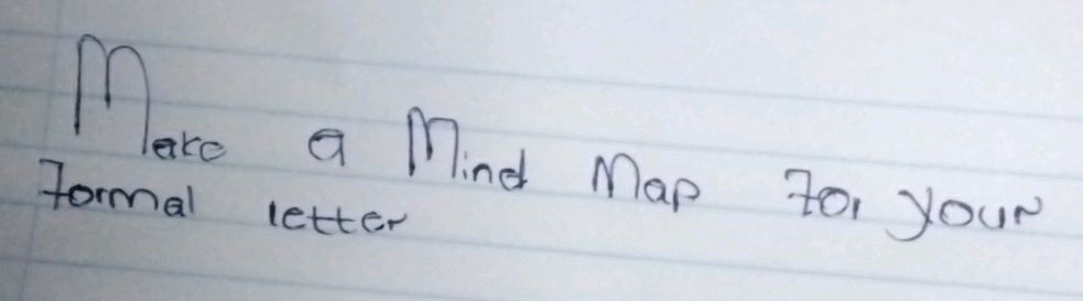 Mind Map for Formal Letter