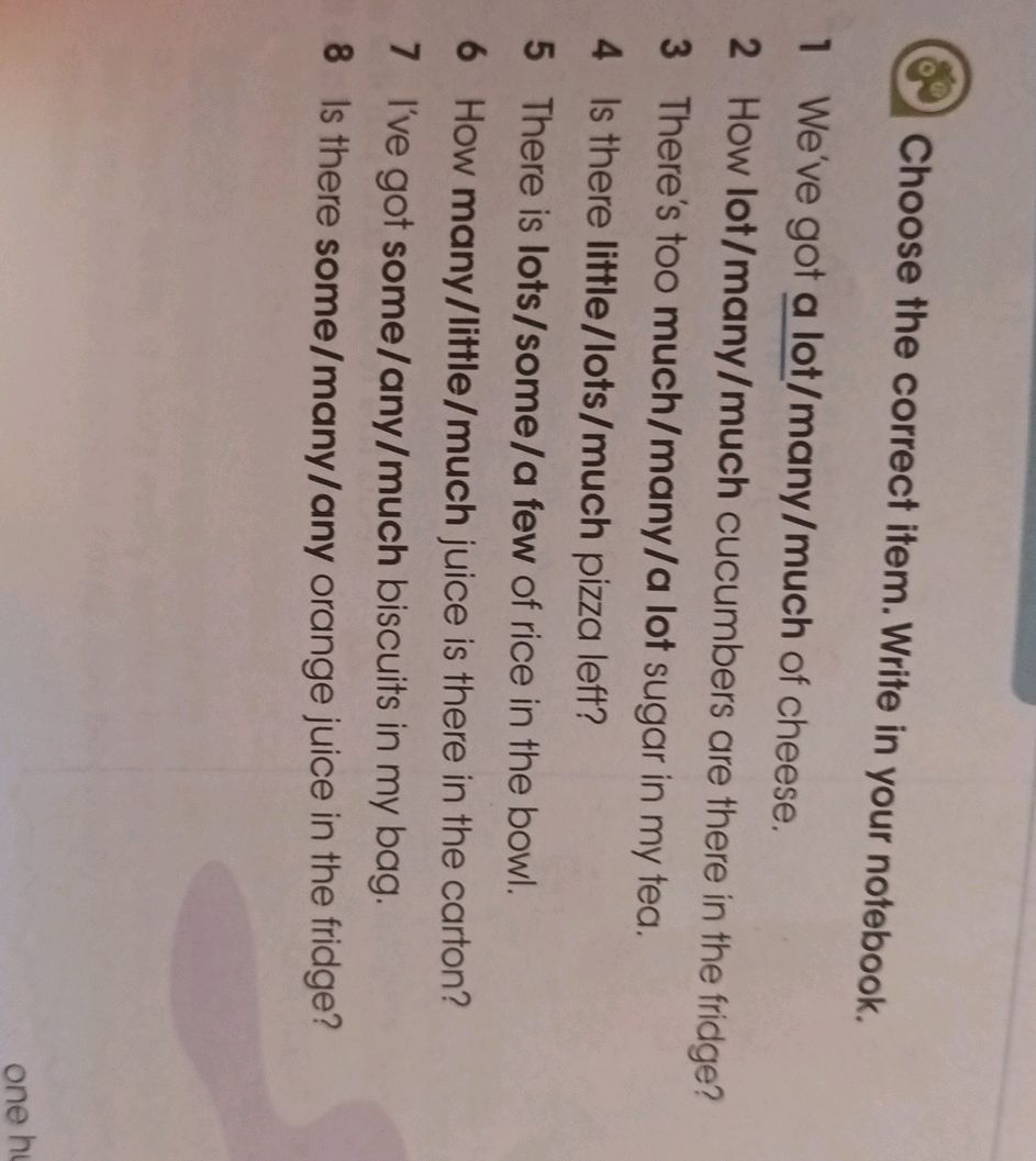 Choose the correct item. Write in your | StudyX