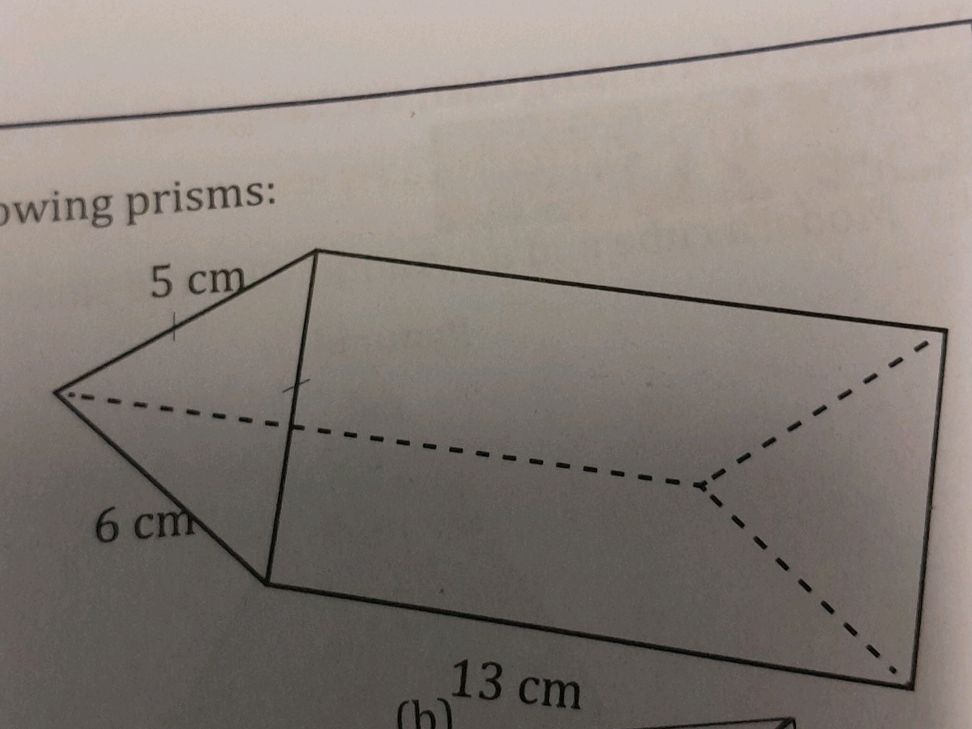 The image shows a triangular prism with some | StudyX