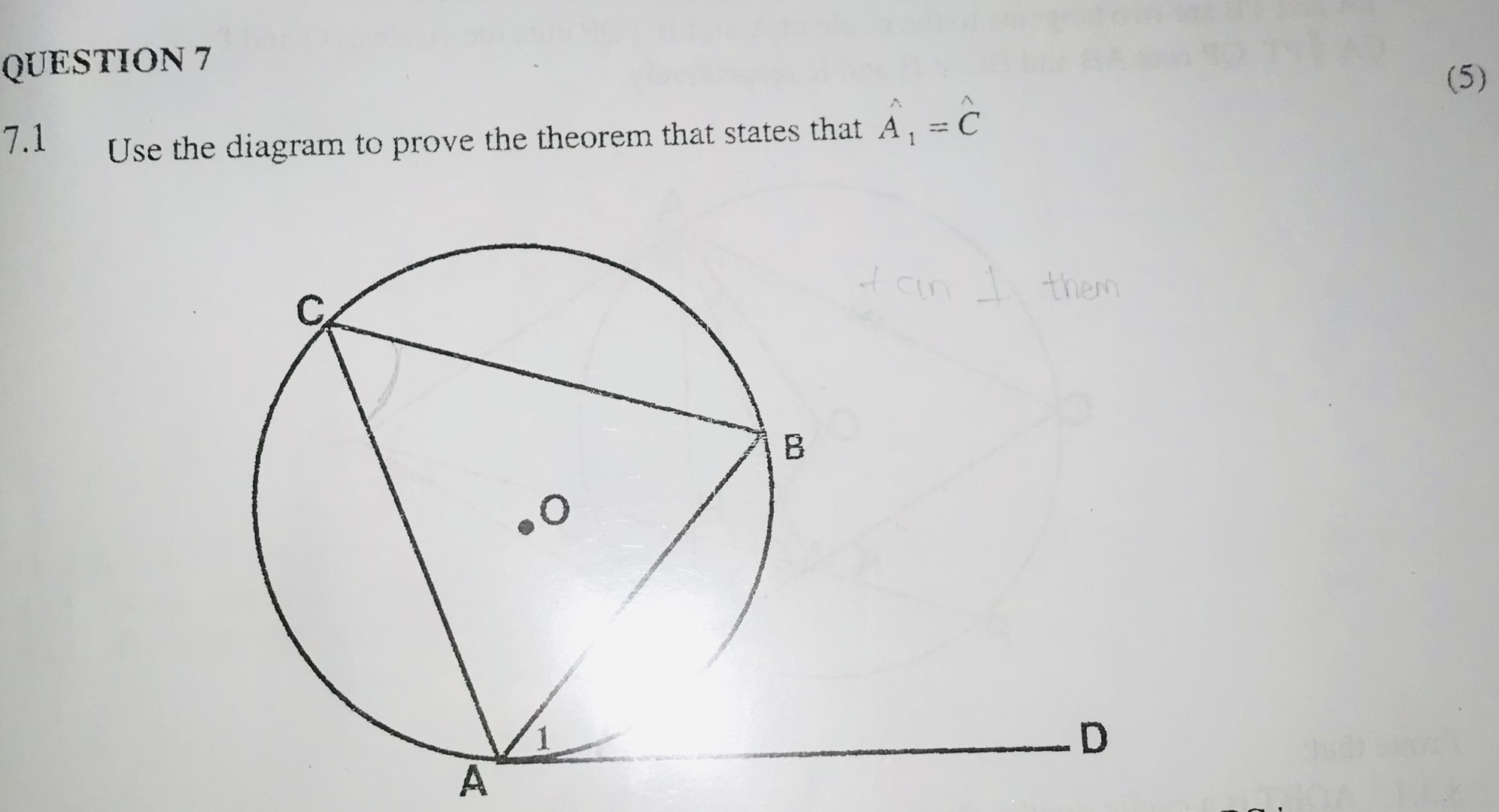 7.1 Use the diagram to prove the theorem | StudyX