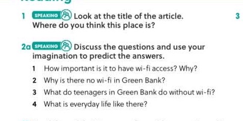 1 SPEAKING Look at the title of the article. | StudyX