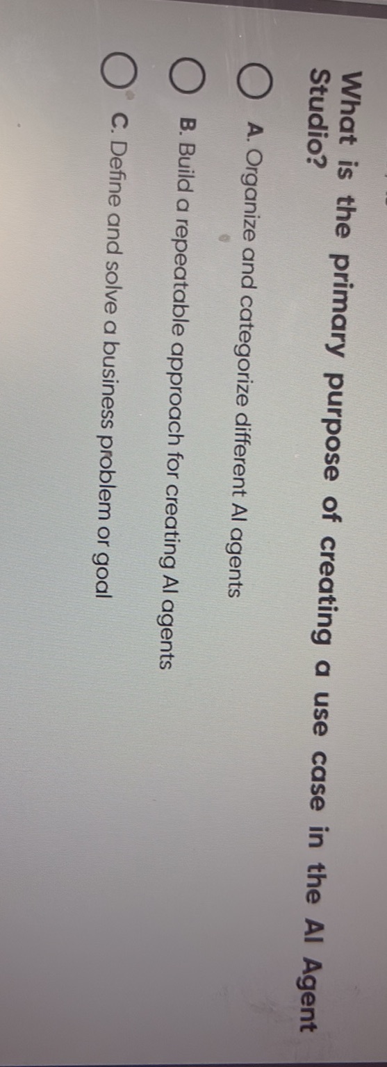 What is the primary purpose of creating a | StudyX