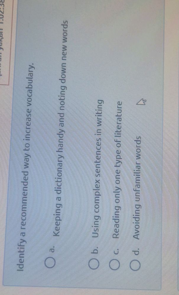 Identify a recommended way to increase | StudyX