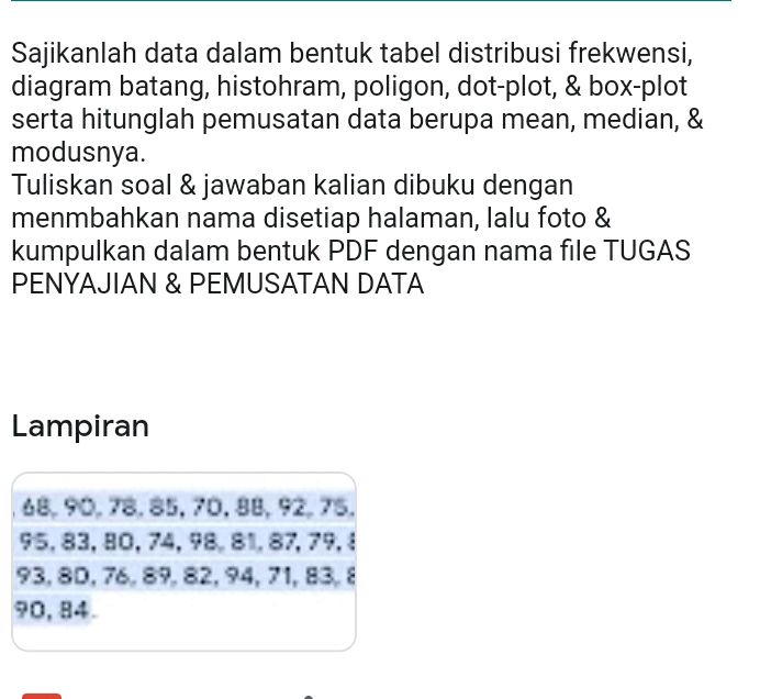 Sajikanlah data dalam bentuk tabel | StudyX