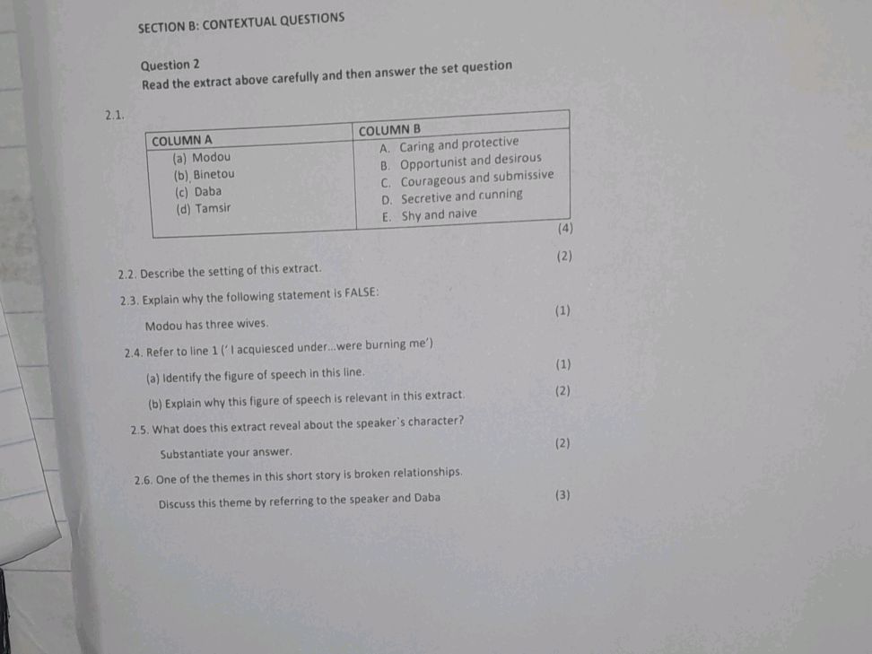 2. 1. | COLUMN A | COLUMN B | |---|---| | | StudyX