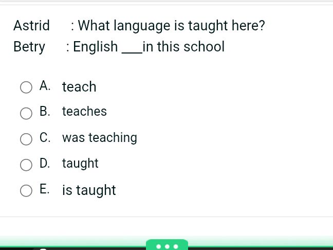 Astrid : What language is taught here? Betry | StudyX