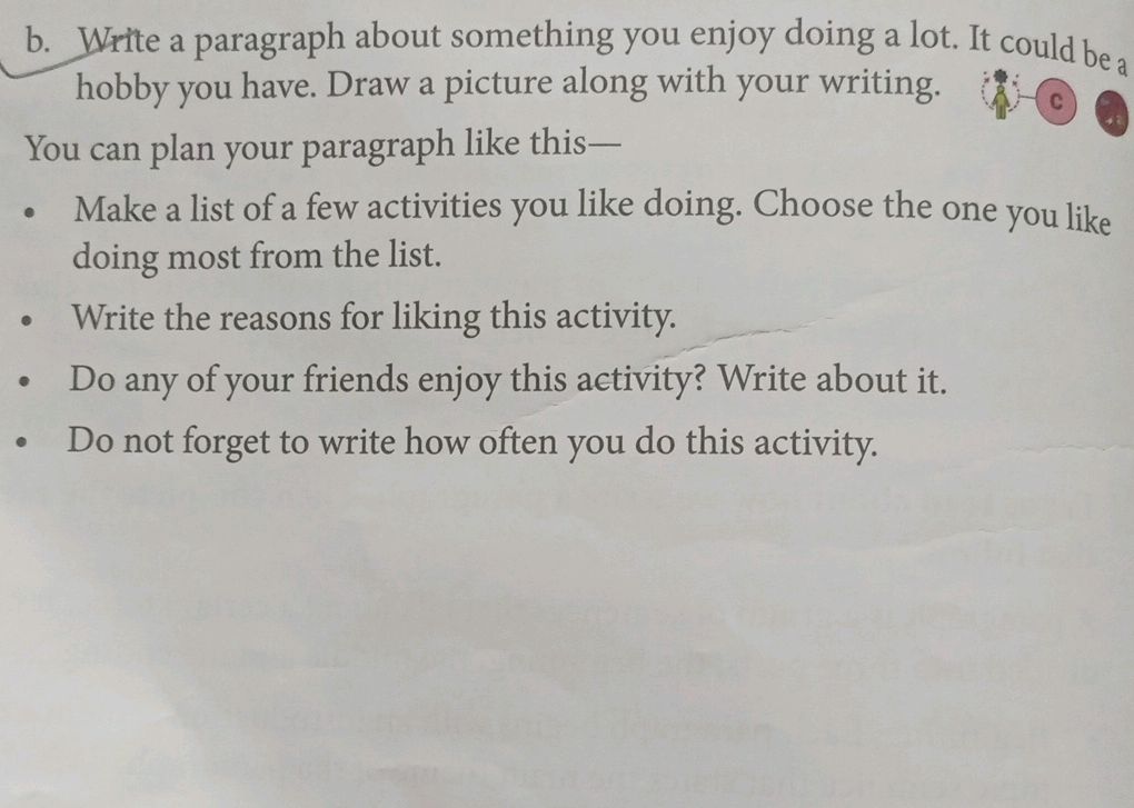 b. Write a paragraph about something you | StudyX