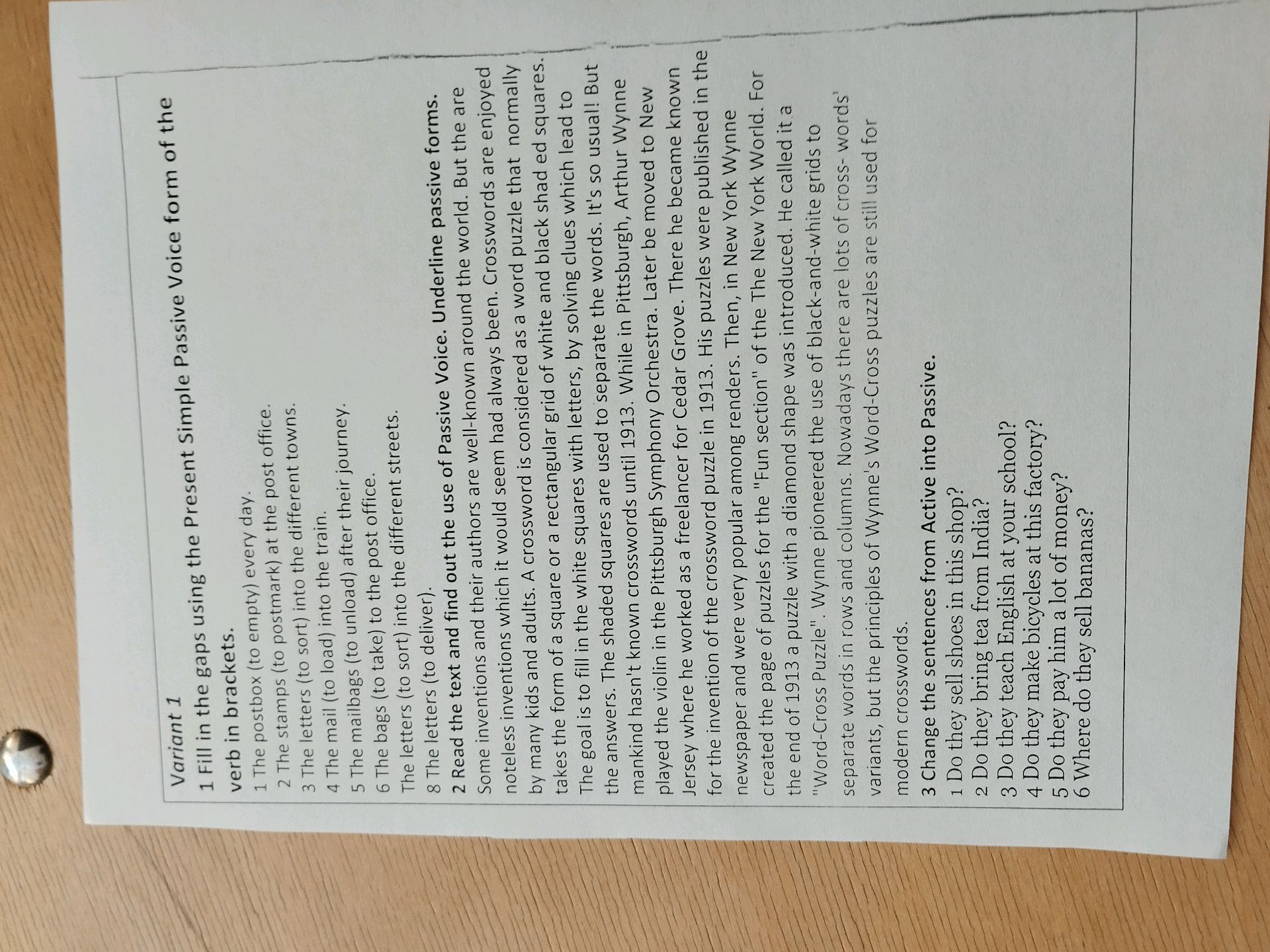 Variant 1 1 Fill in the gaps using the | StudyX