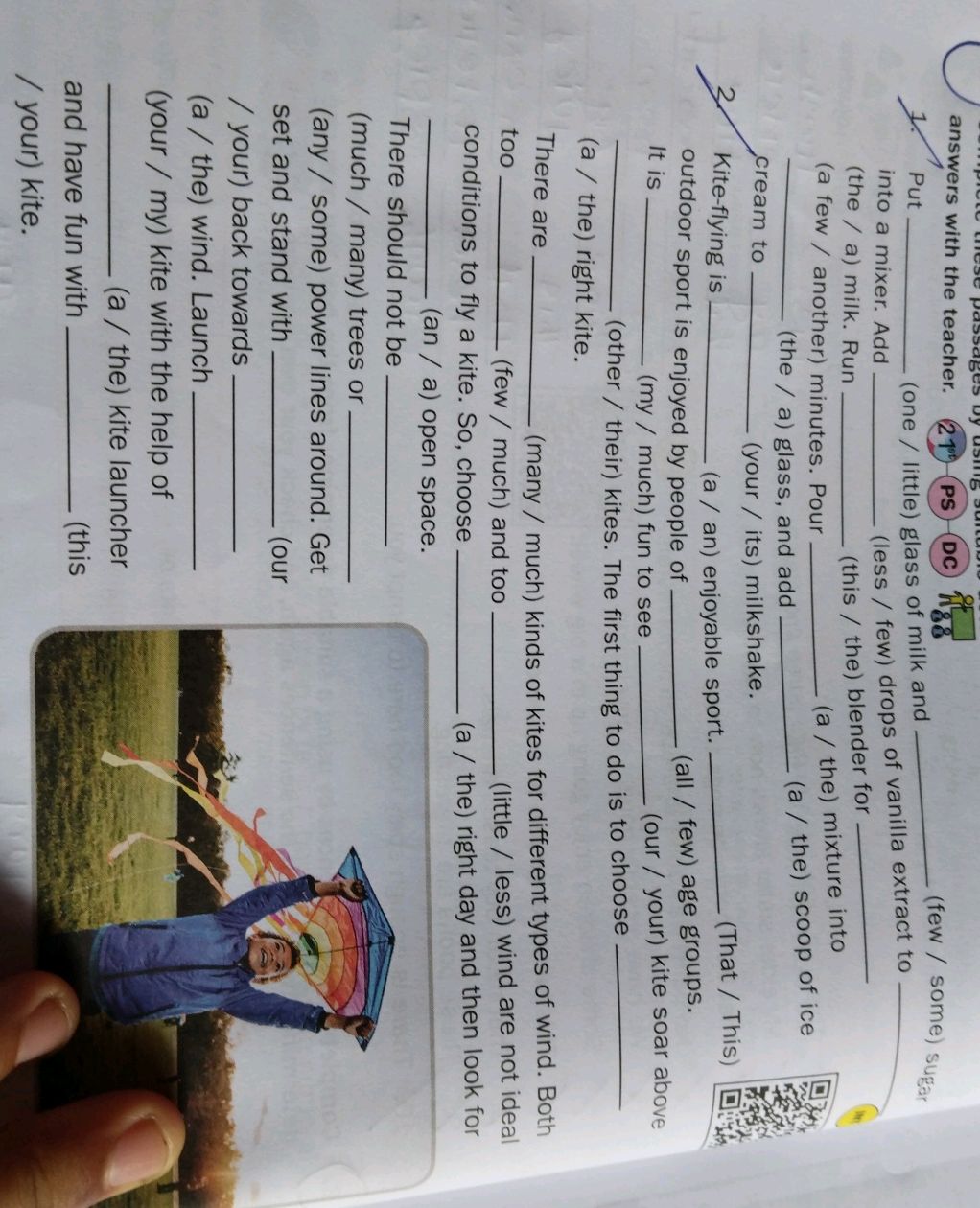 Complete these passages by using suitable | StudyX