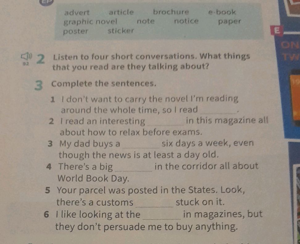 2 Listen to four short conversations. What | StudyX
