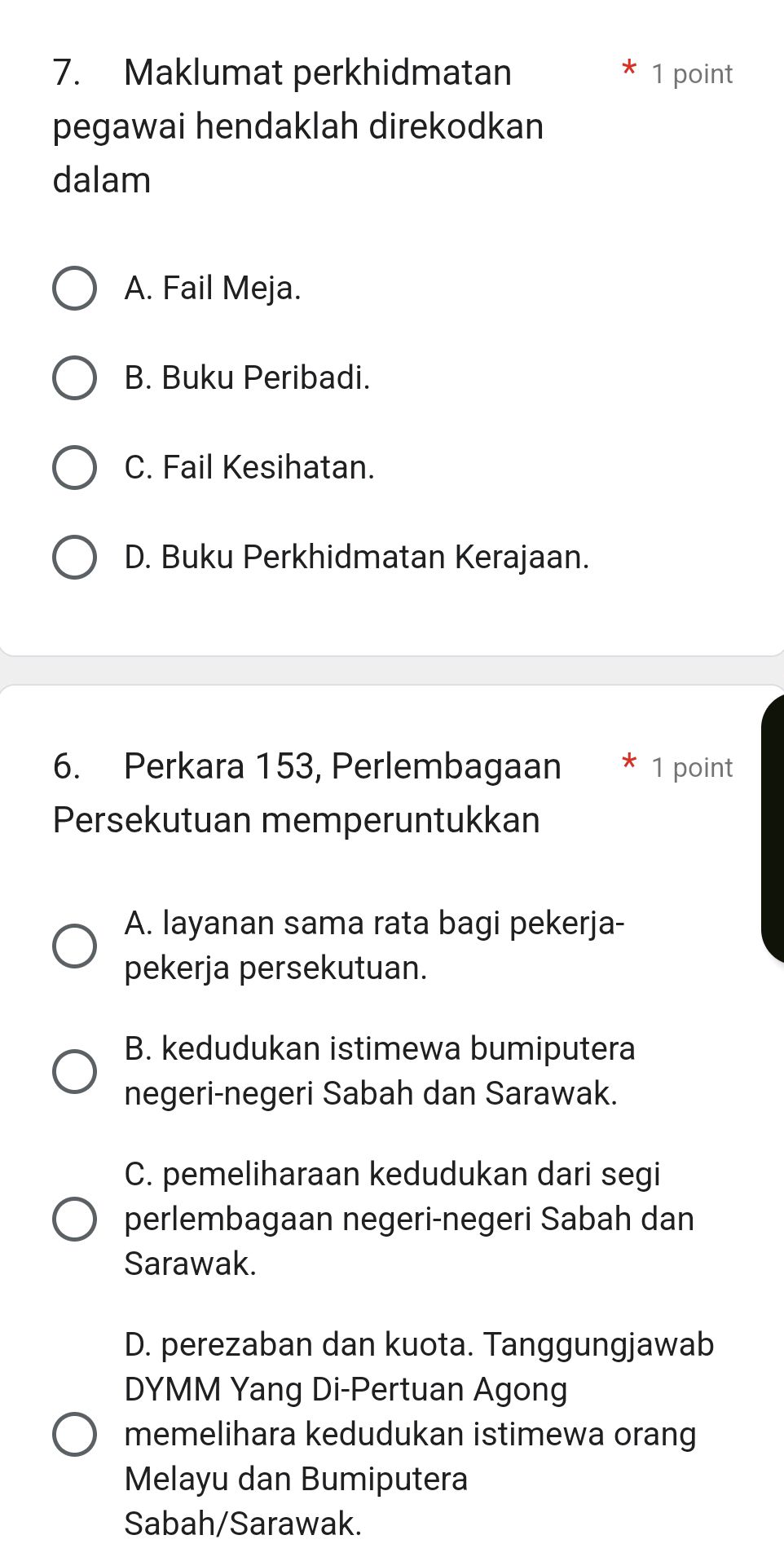 Maklumat perkhidmatan pegawai hendaklah
