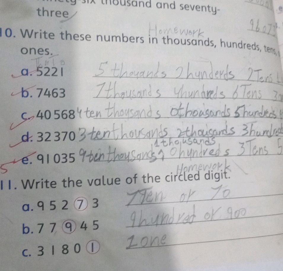 10. Write these numbers in thousands, | StudyX