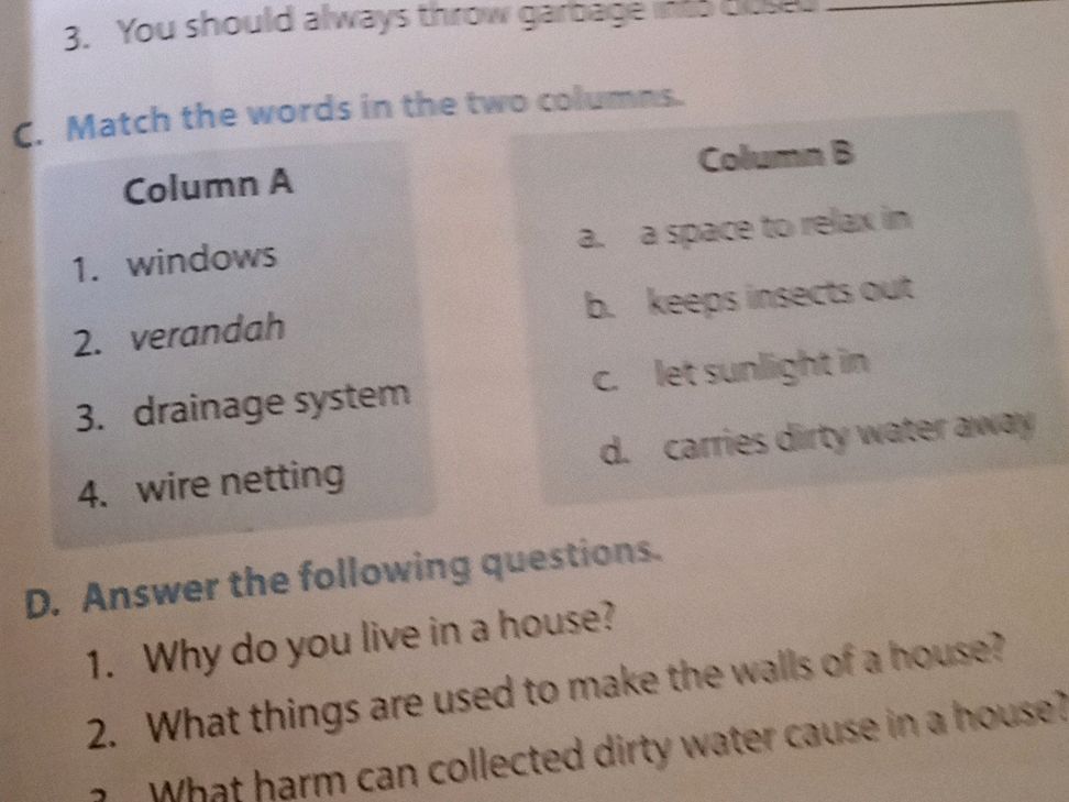 C. Match the words in the two columns. | | StudyX