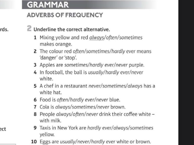 2 Underline the correct alternative. 1 | StudyX