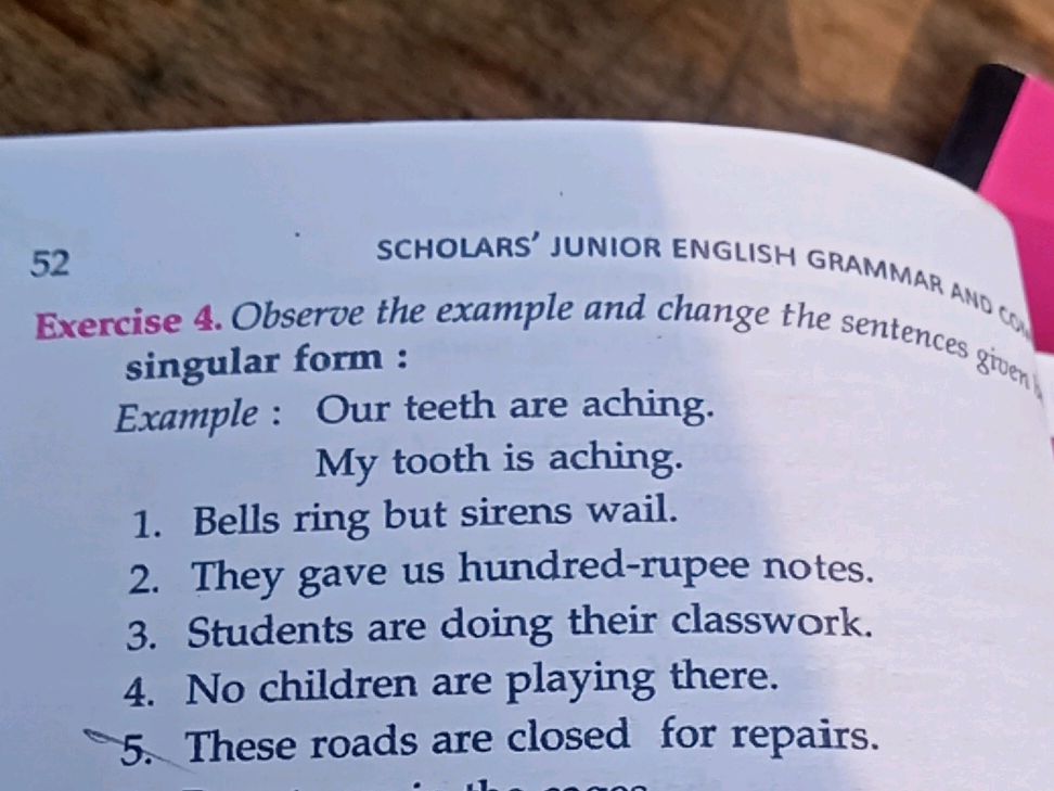 Exercise 4. Observe the example and change | StudyX
