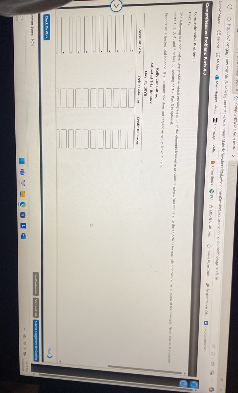 Comprehensive Problem: Parts 4-7 | StudyX