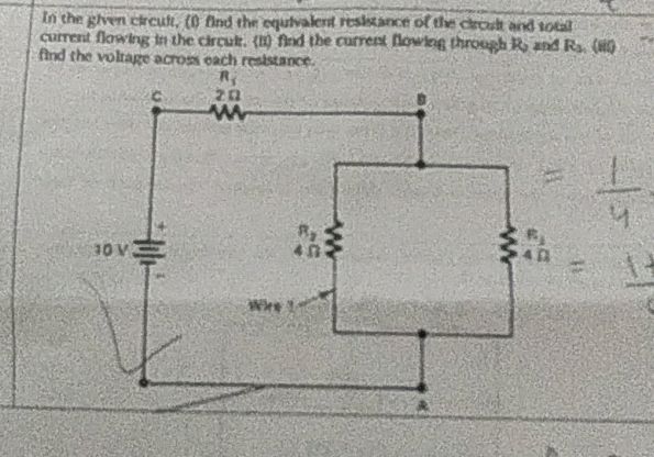 In the given circult, (i) find the | StudyX