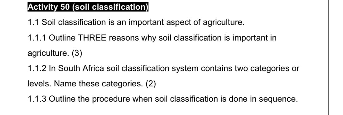 Activity 50 (soil classification) 1.1 Soil | StudyX