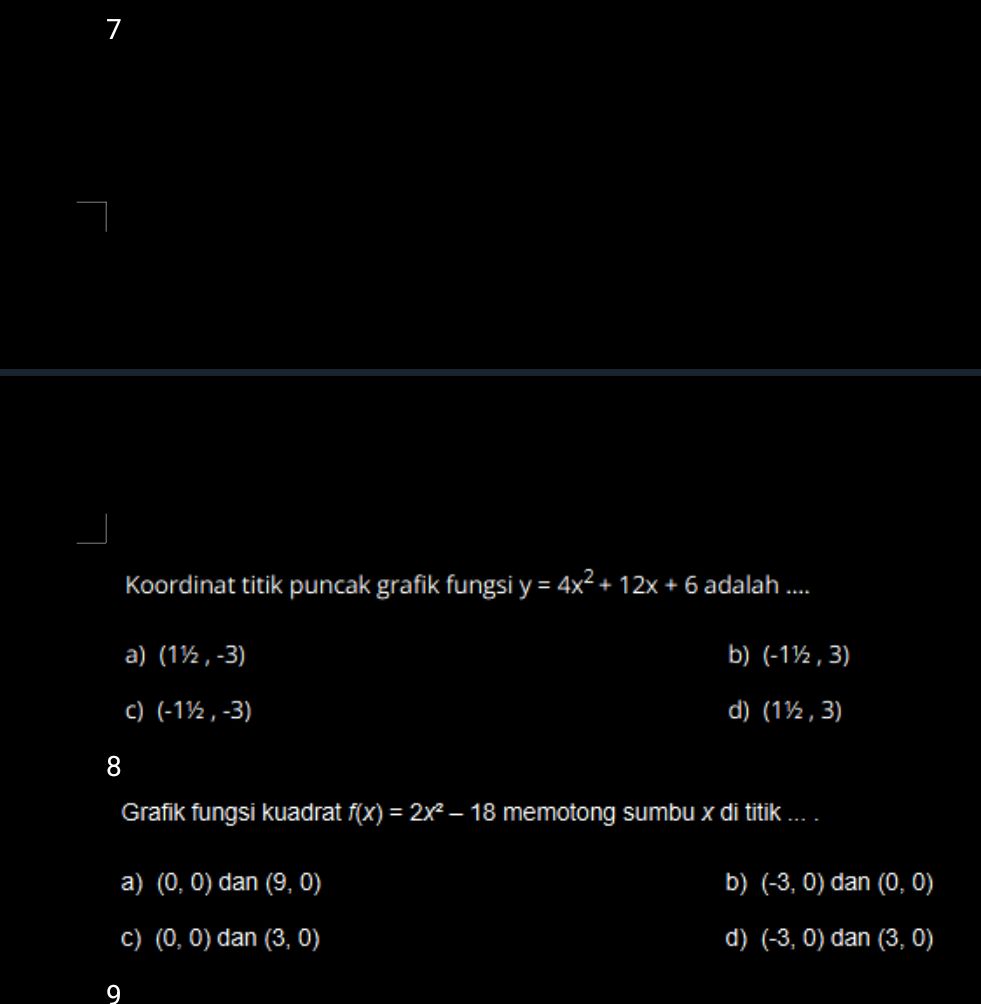 Koordinat titik puncak grafik fungsi $y = | StudyX