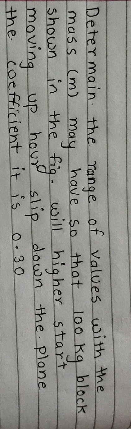 Determain the range of values with the mass | StudyX