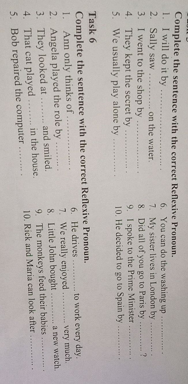 Complete the sentence with the correct | StudyX