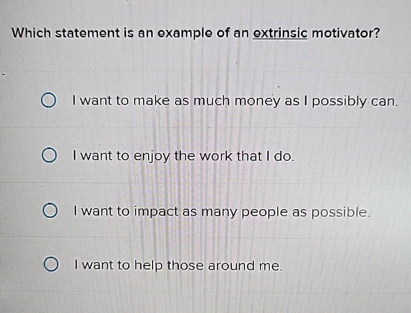 Which statement is an example of an | StudyX