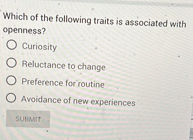 Which of the following traits is associated | StudyX