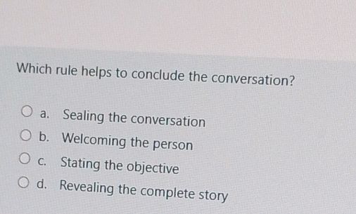 Which rule helps to conclude the | StudyX