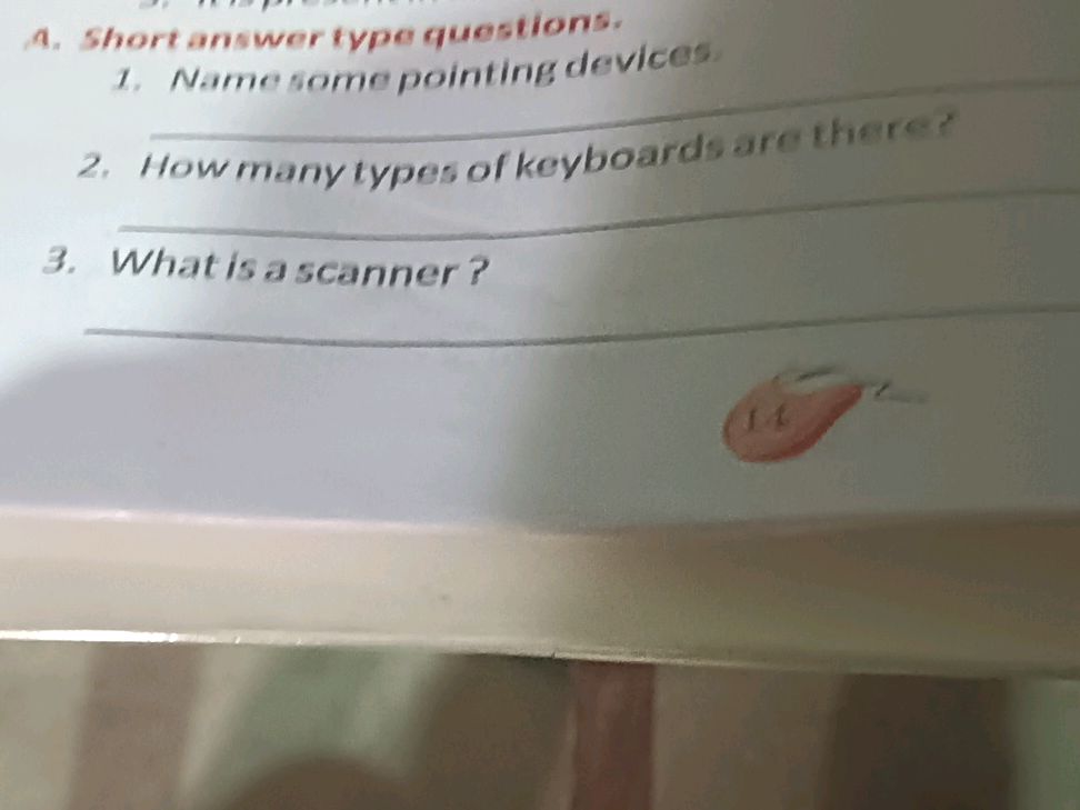 A. Short answer type questions. 1. Name | StudyX