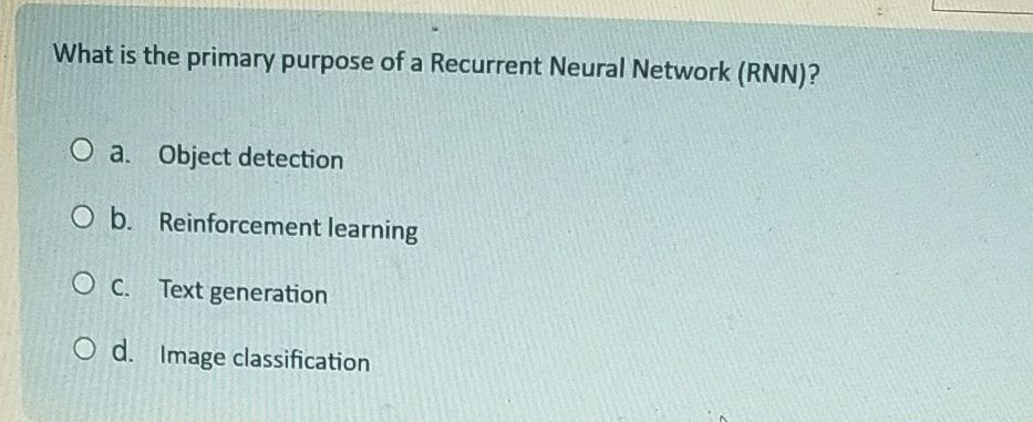 What is the primary purpose of a Recurrent | StudyX