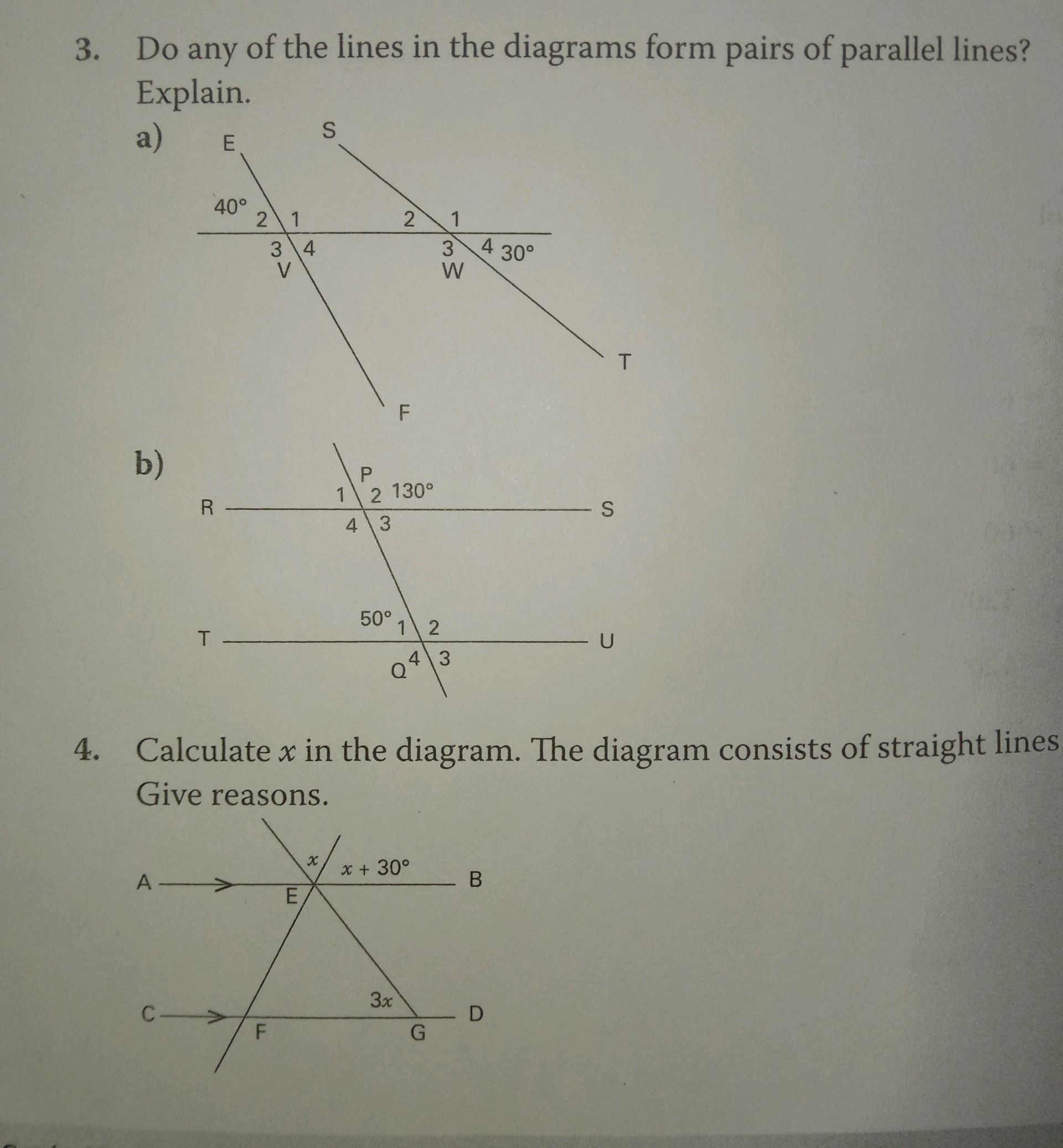 3. Do any of the lines in the diagrams form | StudyX