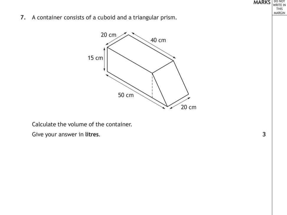 7. A container consists of a cuboid and a | StudyX