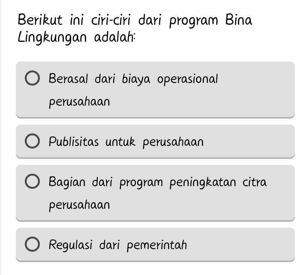 Berikut ini ciri-ciri dari program Bina | StudyX