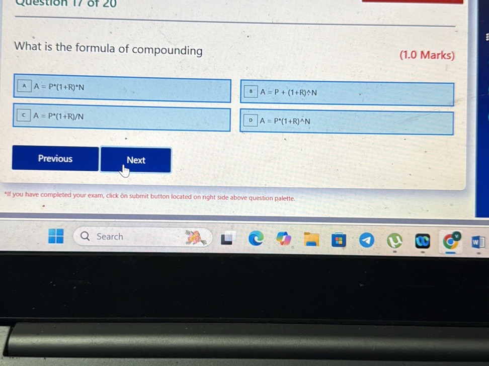 What is the formula of compounding? A $A = | StudyX