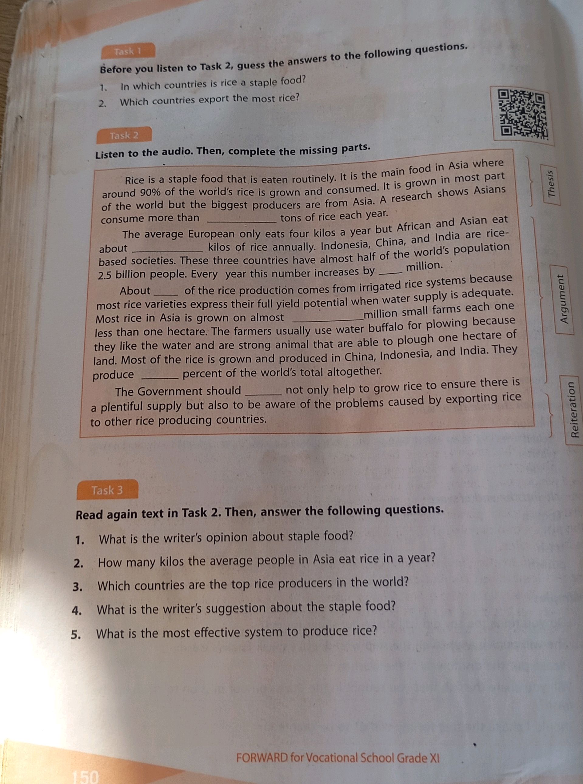 Task 1 Before you listen to Task 2, guess | StudyX