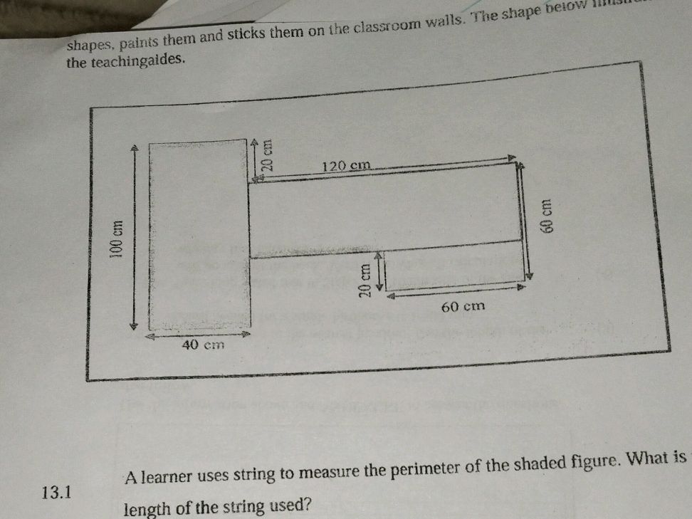 A learner uses string to measure the | StudyX