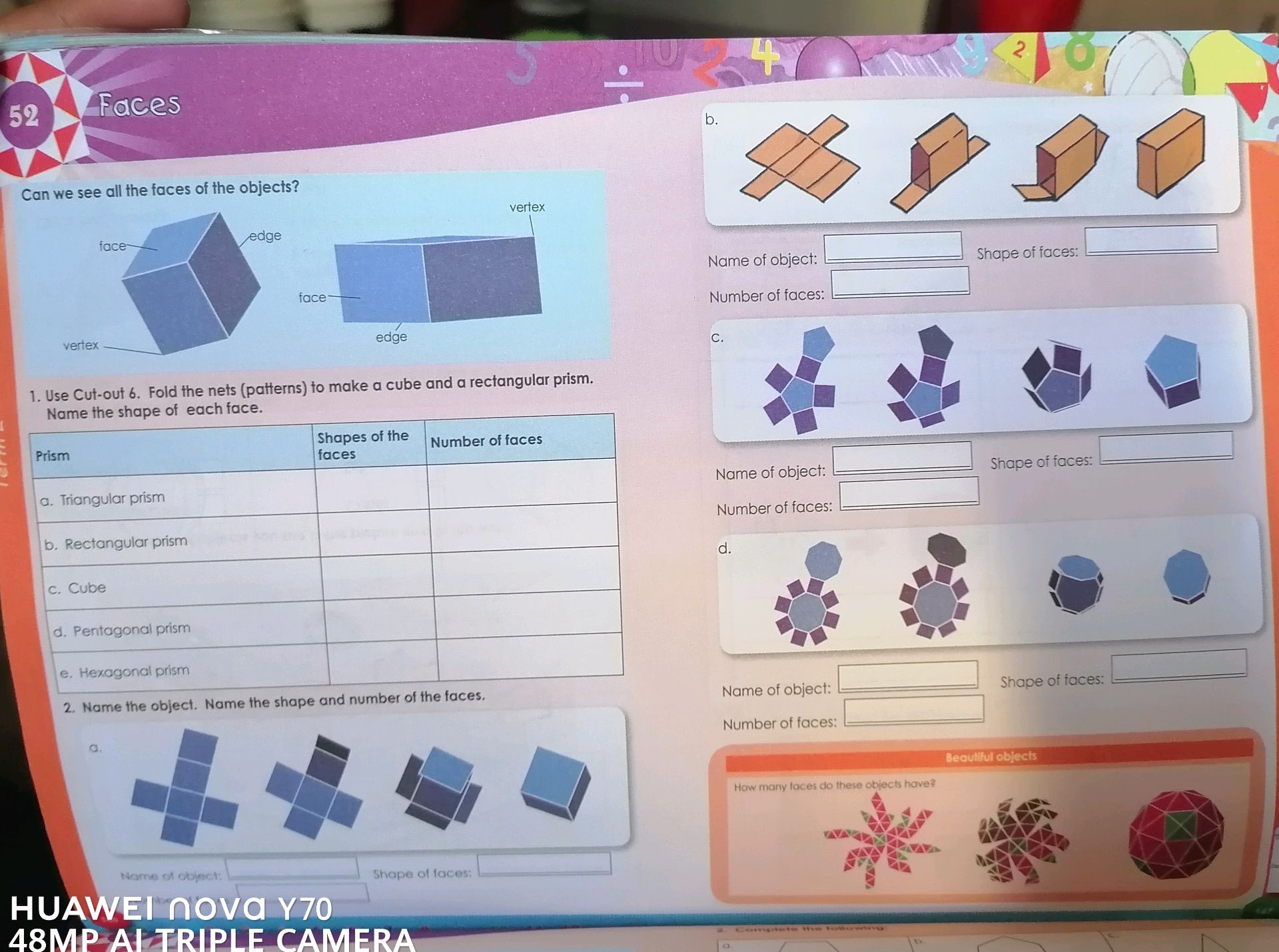 Can we see all the faces of the objects? 1. | StudyX
