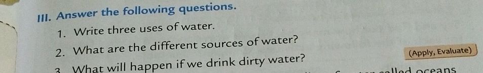 III. Answer the following questions. 1. | StudyX