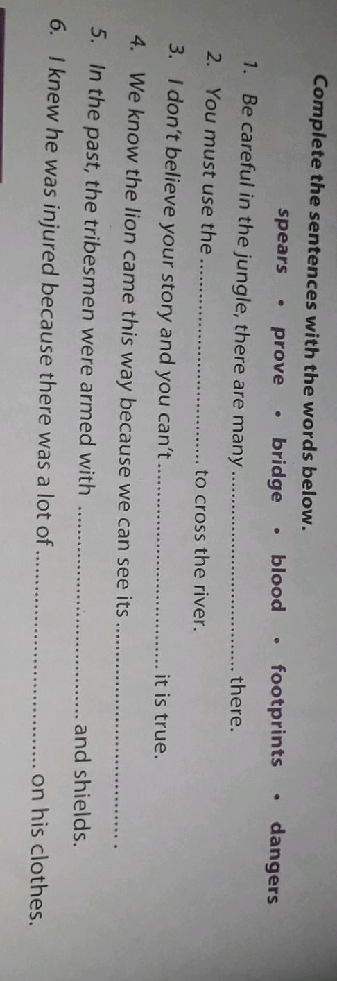 Complete the sentences with the words below. | StudyX