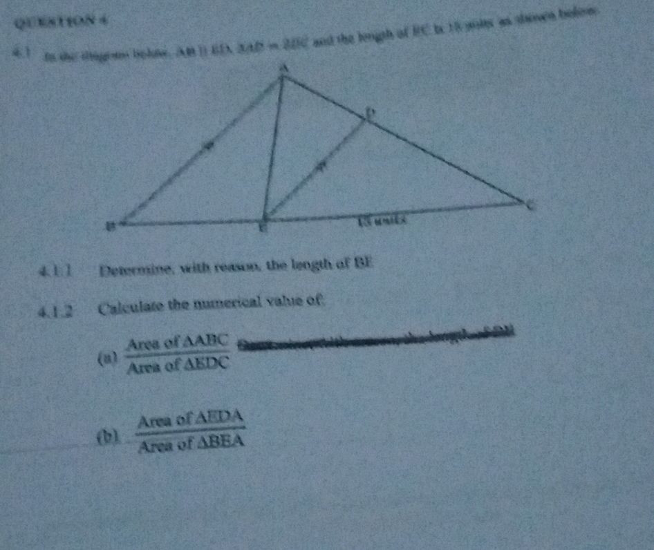 4. 1 Determine, with reasons, the length of | StudyX
