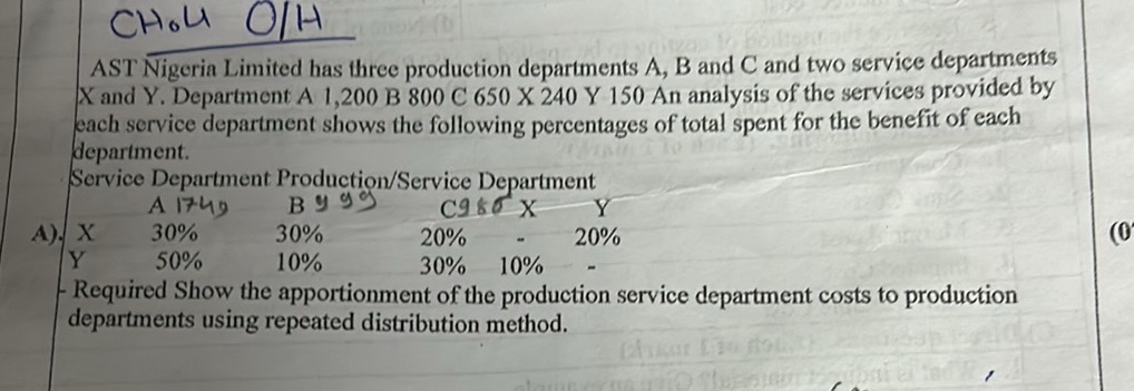 AST Nigeria Limited has three production | StudyX