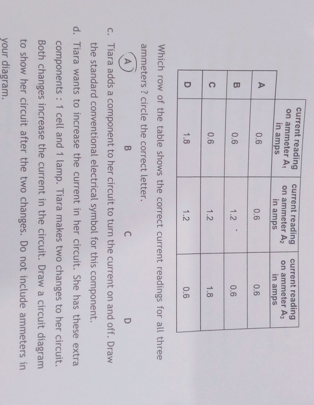 Which row of the table shows the correct | StudyX