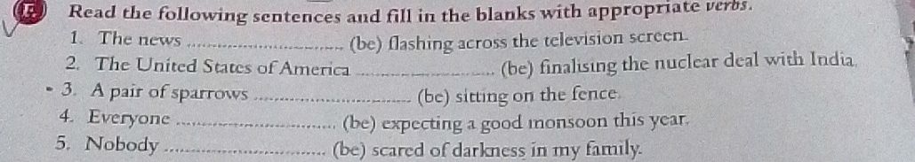 Read the following sentences and fill in the | StudyX