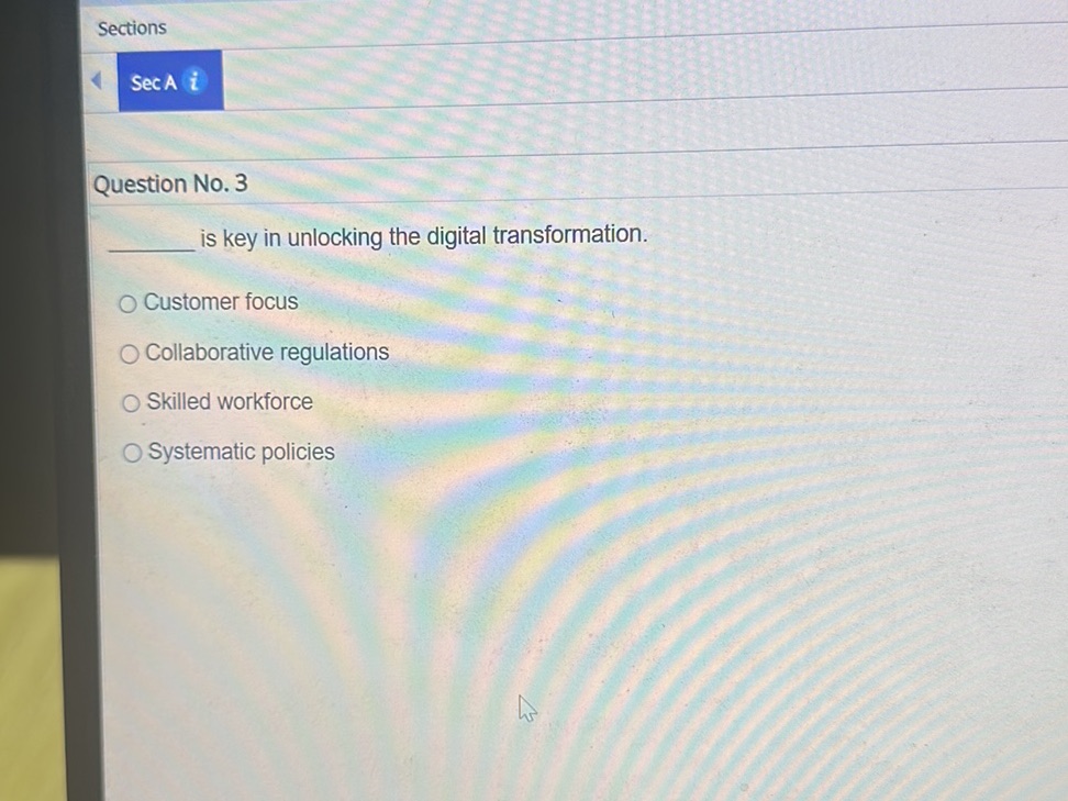 Question No. 3 _____ is key in unlocking | StudyX