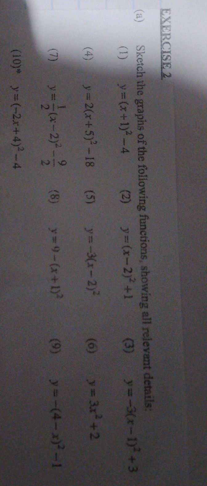 (a) Sketch the graphs of the following | StudyX