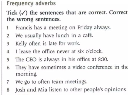 Tick ( ) the sentences that are correct. | StudyX