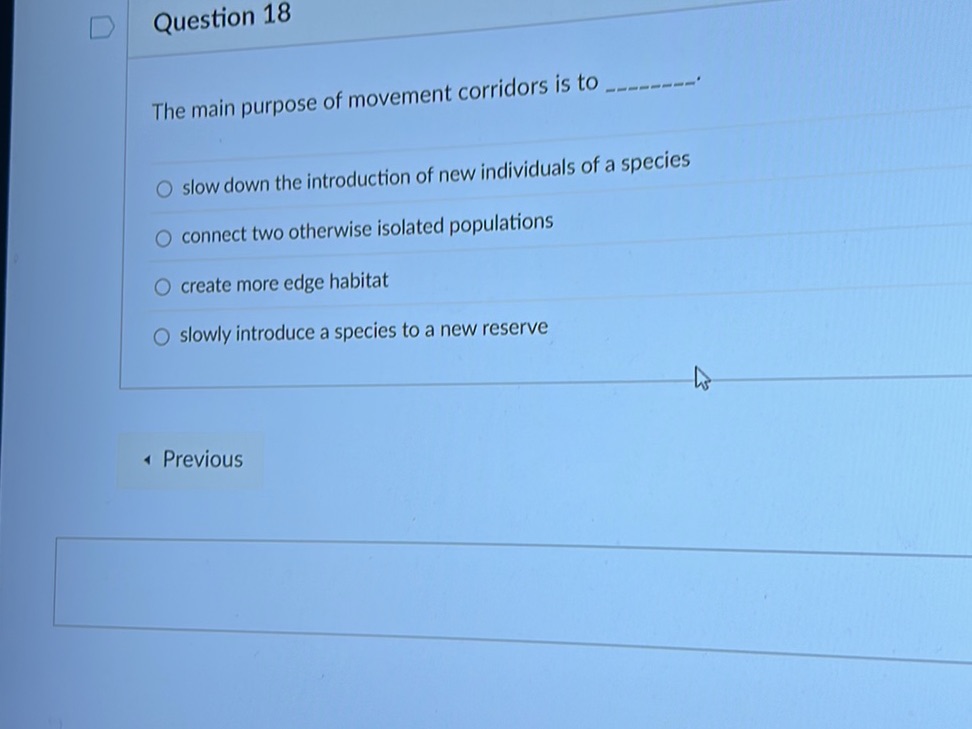 Question 18 The main purpose of movement | StudyX
