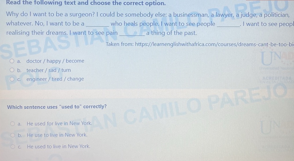 Read the following text and choose the | StudyX